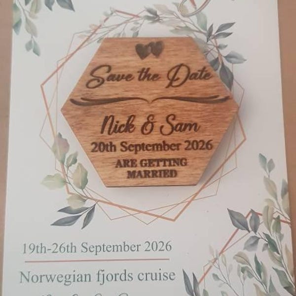 Refrigerator Magnet, Wedding Invitation, Wedding Announcement, Save the ...