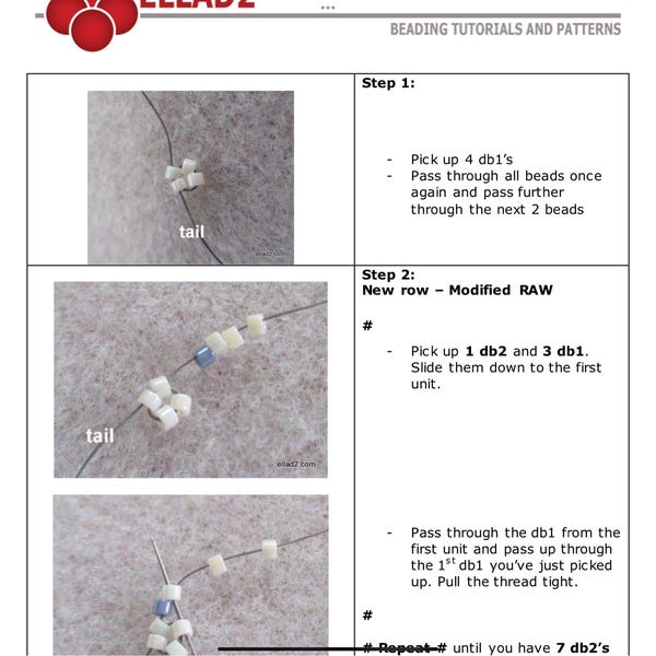 Tutorial Davina Pendant-beading Pattern,beading Tutorial With Diamonduo Beads, Instant Download ...