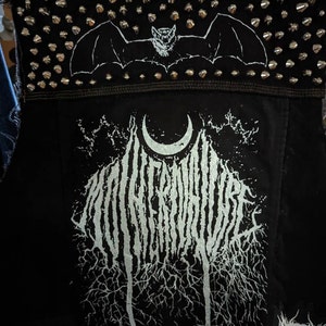 Mother Nature Black Metal BACK PATCH Huge Punk Diy Vegan Pro Tree Anti ...