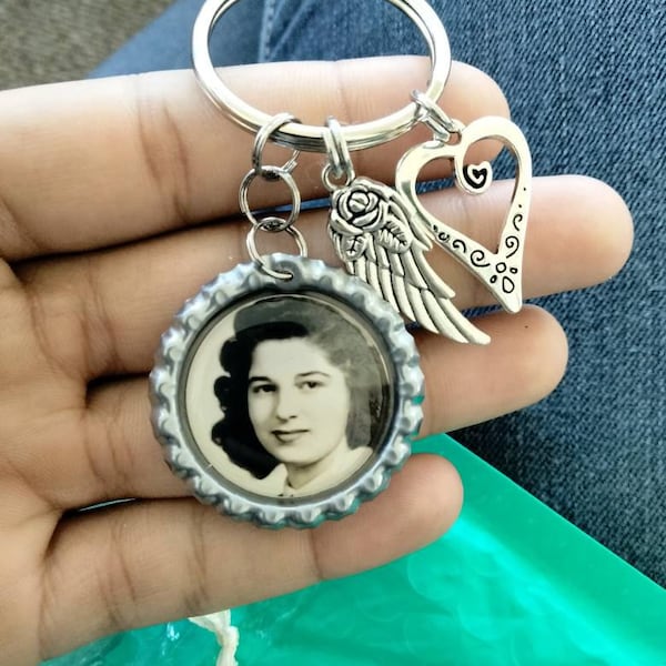 Memorial Keychain - Memorial Gift - Photo Memorial - Remembrance Gift ...