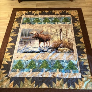 Elk in the Meadow Quilt Epattern, 5799-1e, Digital Pattern, Elk Panel ...