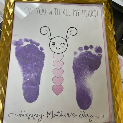 Mother's Day Gift, Printable Handprint Crafts From Kids, Set of 5 ...