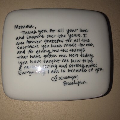 Handwritten Letter Box : Message on Top of Box Wedding Thank - Etsy