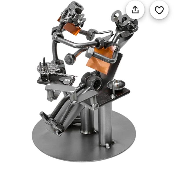 Nuts and Bolts Sculpture Physician Doctor - Handmade Metal Ornament ...