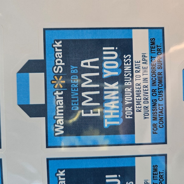 Personalized Uber Eats Labels - Delivery Circle Stickers - Food ...