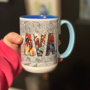 Personalized Name Marvel Gifts for Men Avengers Coffee Mug Customized ...
