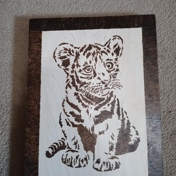 005-tiger Cub - Scroll Saw Pattern (pdf, Jpg, Dxf, Svg, Eps) - Etsy Canada