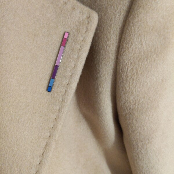 Bisexual Rod Pin — Subtle Pride Flag Accessory LGBT Queer Bi Bicurious ...