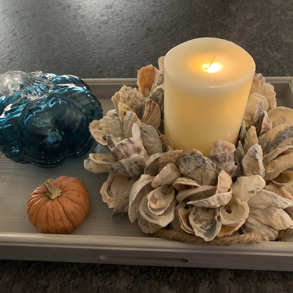 Oyster Shell Table Runner or Hanging Wall Decor. - Etsy