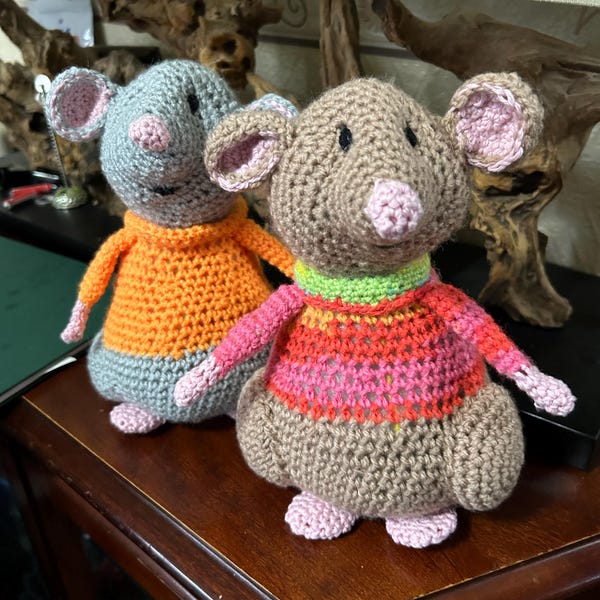 Crochet Morris Mouse Pattern, Amigurumi Mouse Toy, Mouse Toy Pattern ...