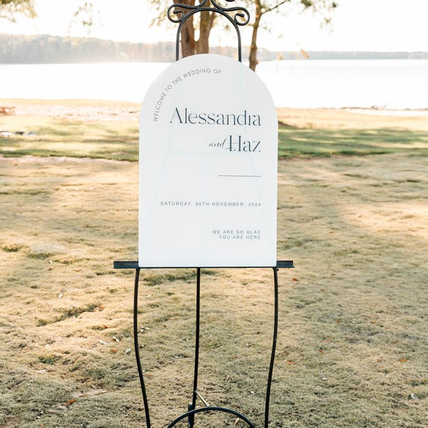 Acrylic Wedding Welcome Sign | Entrance Wedding Sign | Custom Wedding ...