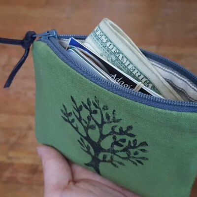 Linen Zippered Pouch // Travel Pouch //cosmetic Case // Large Zippered ...