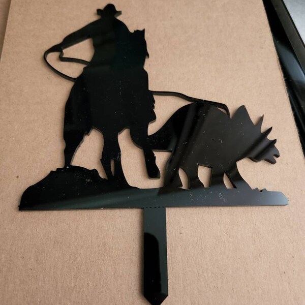 Custom Calf Roping Acrylic Cake Topper, Rodeo Birthday Decor LT1149 - Etsy