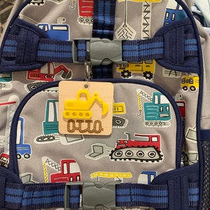 Transportation Backpack Name Tags, Lunchbox Name Tag, Construction ...