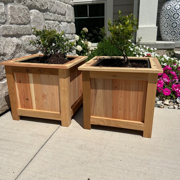 Modern Farmhouse Shaker Cedar Planter - High Quality Build and ...
