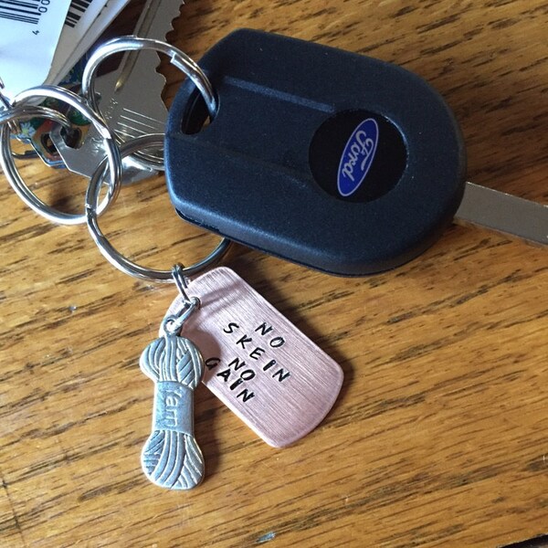 Personalized Knitter Keychain, Personalized Knitting Keychain, No Skein ...