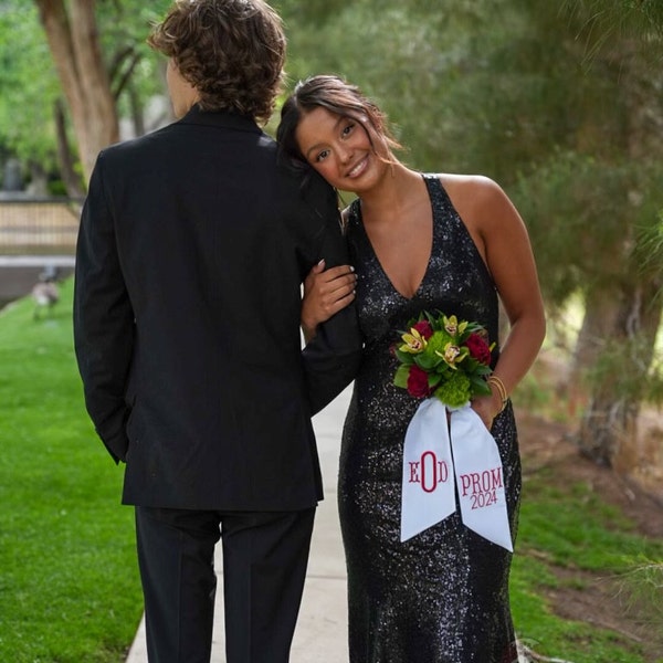 School Bouquet Sash, Prom, 4 Inch Wide, Homecoming, Graduation, Floral ...