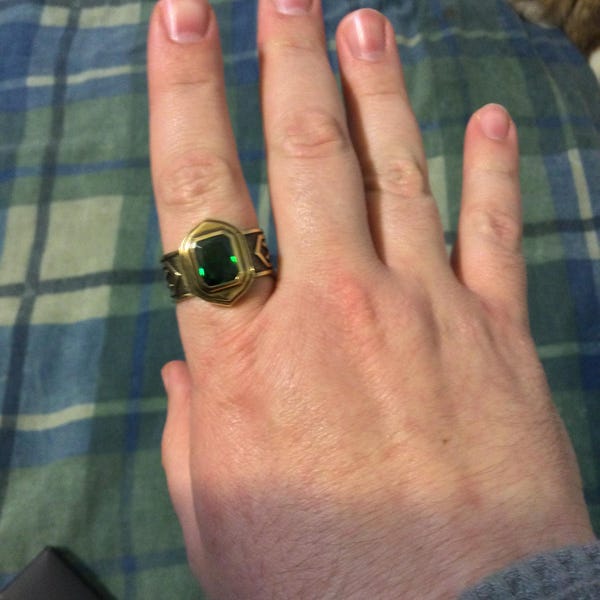 Inquisition Rosette War Scull Hammer Jewelry Ring. Sci Fi Space ...