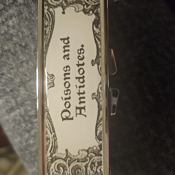 Poisons and Antidotes Pill Box - Steampunk, Gothic, Curious, Strange ...