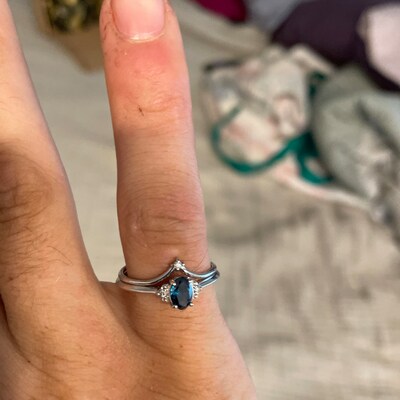 14K Gold swoop Ring, Diamond Ring, Diamond Chevron Ring, V Ring, Curved ...