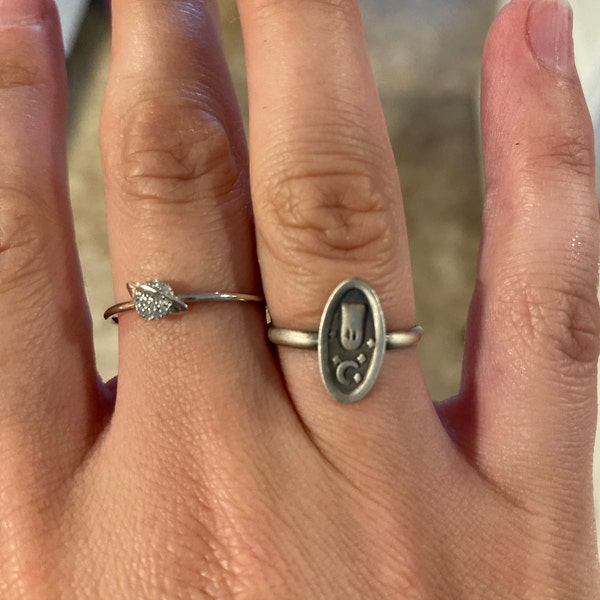 Tiny Ghost Ring in Sterling Silver Perfect for Any Spooky Season ...