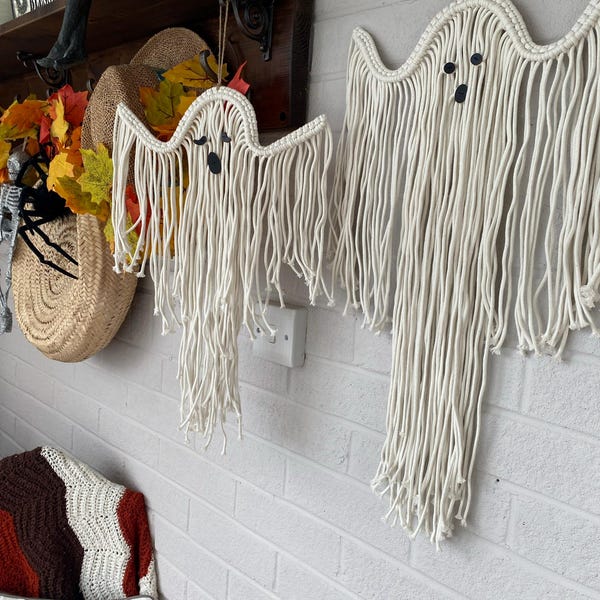 Macrame Ghost, Witchy Decor, Retro Halloween, Spooky Wall Art, Gifts ...