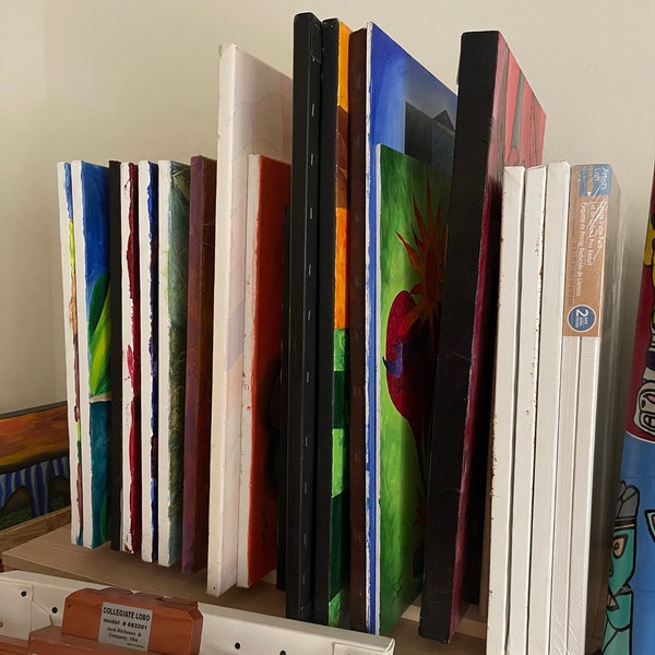 Art Storage Rack - Wooden Dowel - for Framed Art, Picture Frame, Canvas ...