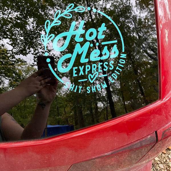 Hot Mess Express Decal: Funny Mom Life Sticker - Etsy
