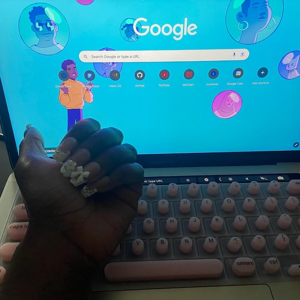 Long Nails Keyboard Cover Silicone Raised Keycaps for Quiet, Easy ...