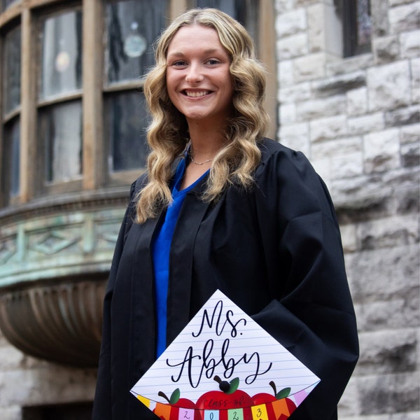Grad Cap Topper Teacher, Graduation Cap for Teachers, Elementary ...