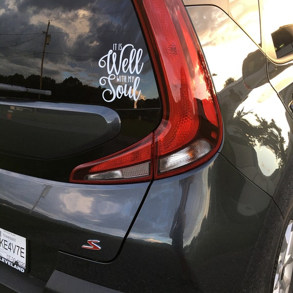 It is Well Sticker, Hymn Art, Hymn Gifts, Christian Car Decal ...