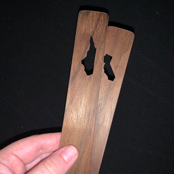 States & Nations Wood Bookmarks | North Carolina, Ohio, Florida, New ...