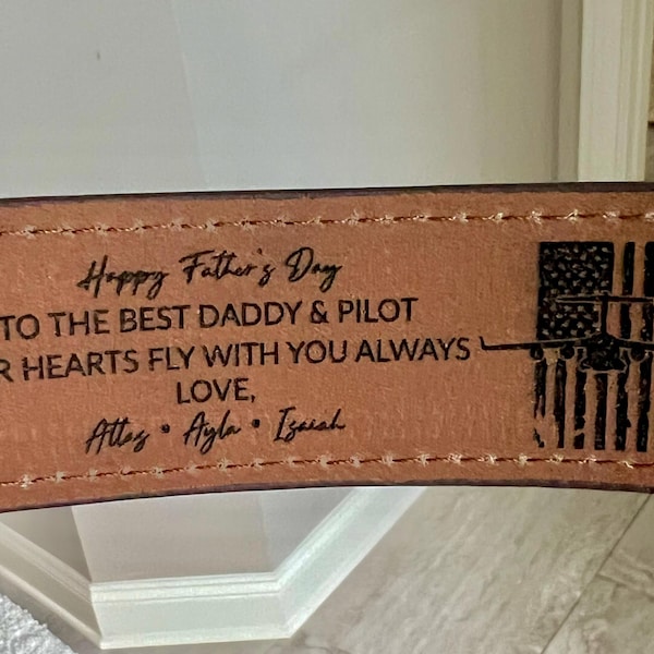 Custom Leather Belt for Daddy, Father’s Day Gift for Boyfriend, Unique ...