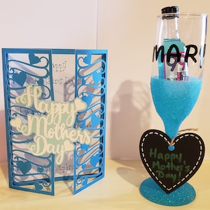 SVG Cut Files Cricut Mothers Day Card Cricut Template Hearts Happy ...