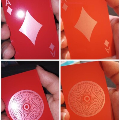 Metal Skip Cancel Undo Cards Matte Black Anodized Aluminum Laser ...