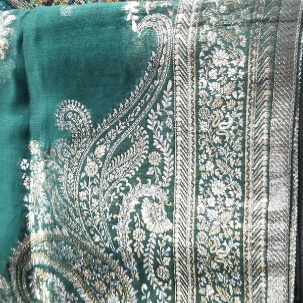 Muhgal Darbar Design With Gold Thread, Wedding Gift, Kani Work ...