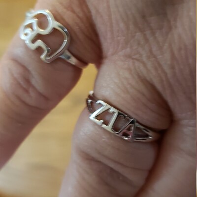 Zeta Tau Alpha Sterling Silver Ring // ZTA Sorority Jewelry // Sorority ...