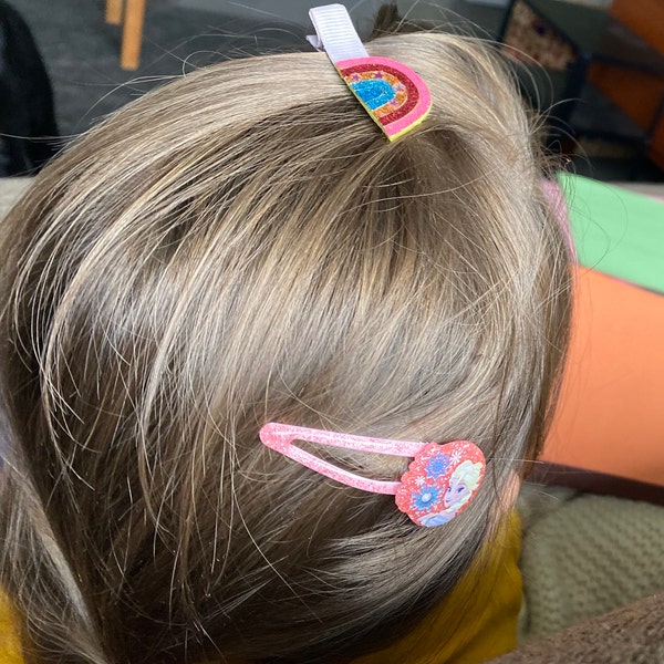 Peppa Pig Hair Clips, Baby Hair Clips, Baby Hair Bows, Toddler Hair ...