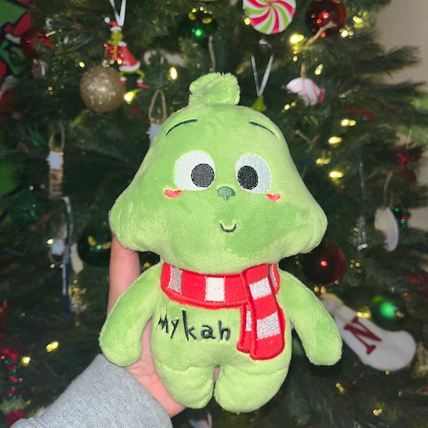 Mr. Mean Green Guy Minky Plush Stuffie, Holiday Cute Soft Plushie ...