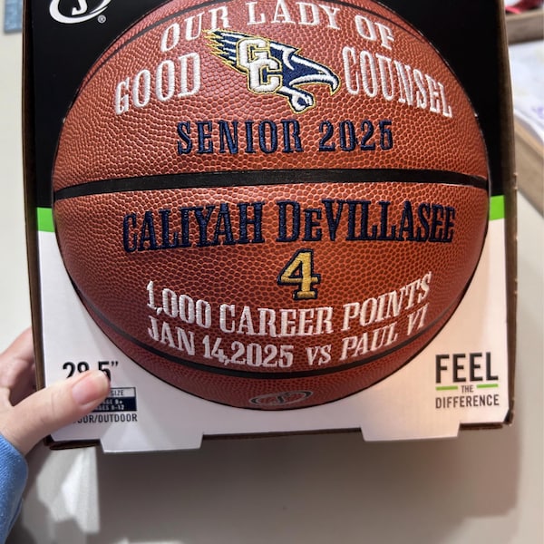 Custom Embroidered Basketball/memory Ball/award/keepsake/trophy/senior ...