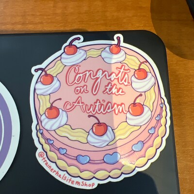 Arms T-rexin Sticker Neurodivergent Autistic Pride Waterproof Vinyl ...