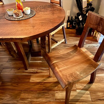 Live Edge Wood Slab Dining Table, Natural Edge Dining Table, Dining ...