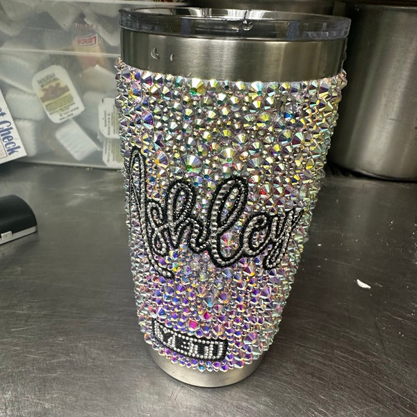 30oz Stanley Flower Crystal Rhinestone Cup - Etsy