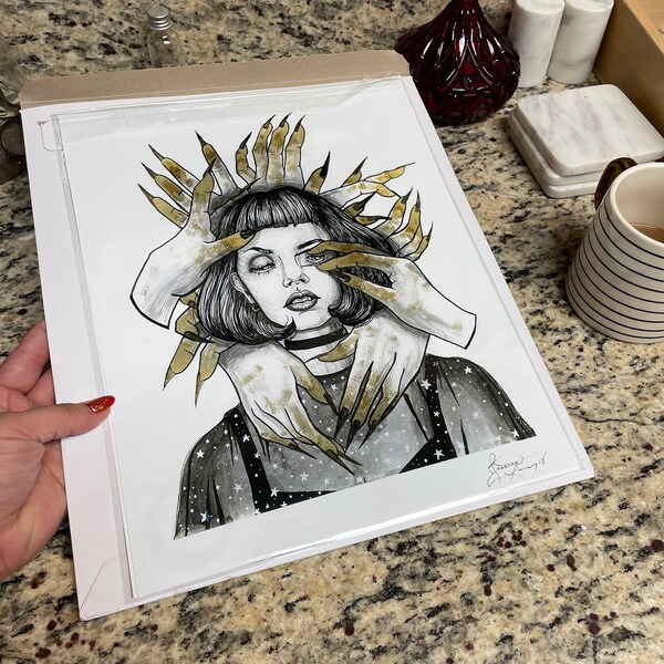 Chirophobia Fear of Hands Phobia Pen and Ink Inktober Art Print - Etsy