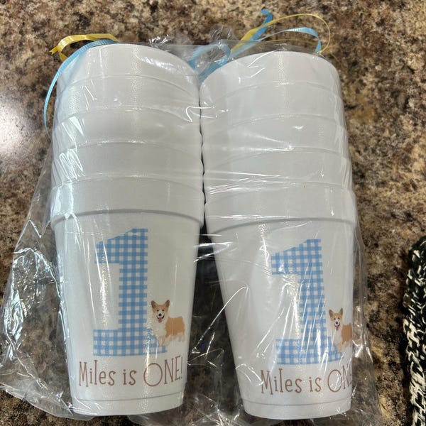 Personalized Styrofoam Cups, Beach Party Cups, Beach Cups - Foam Cups ...