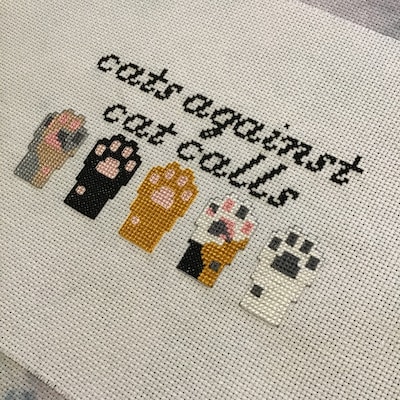 Tiny Small Cat Cross Stitch Pattern, PDF - Etsy