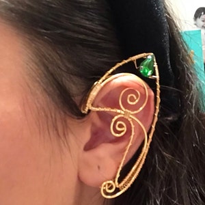 Elf Ears, Fantasy Elf Ear Cuffs, Elven Ear Earrings,green Elvish Ears ...