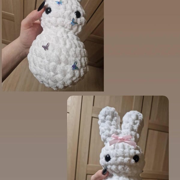 No Sew Easter Peep Bunny Crochet Pattern - Free Keychain Peep Pattern ...