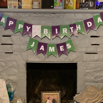 Happy Birthday Banner. BLUE PRINTABLE Banner. BLUE Happy Birthday Diy ...