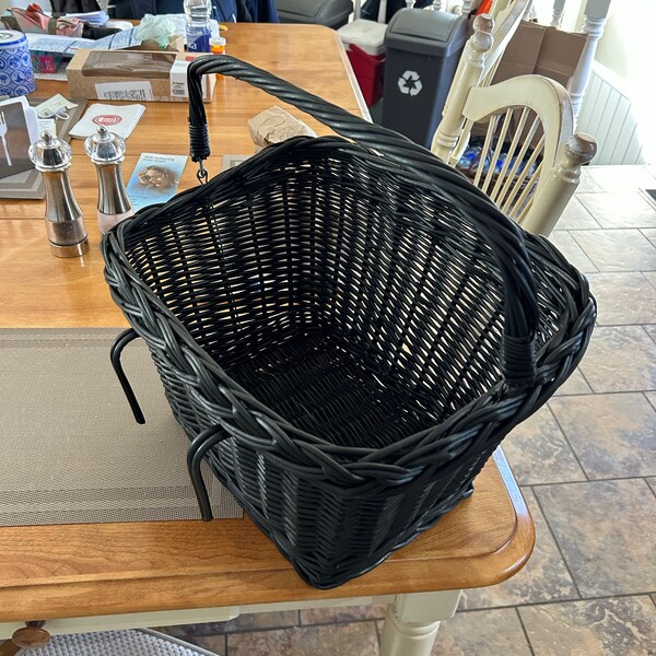 Rear Bicycle Basket Large Dogs, Handmade Wicker Bicycle Basket for a ...